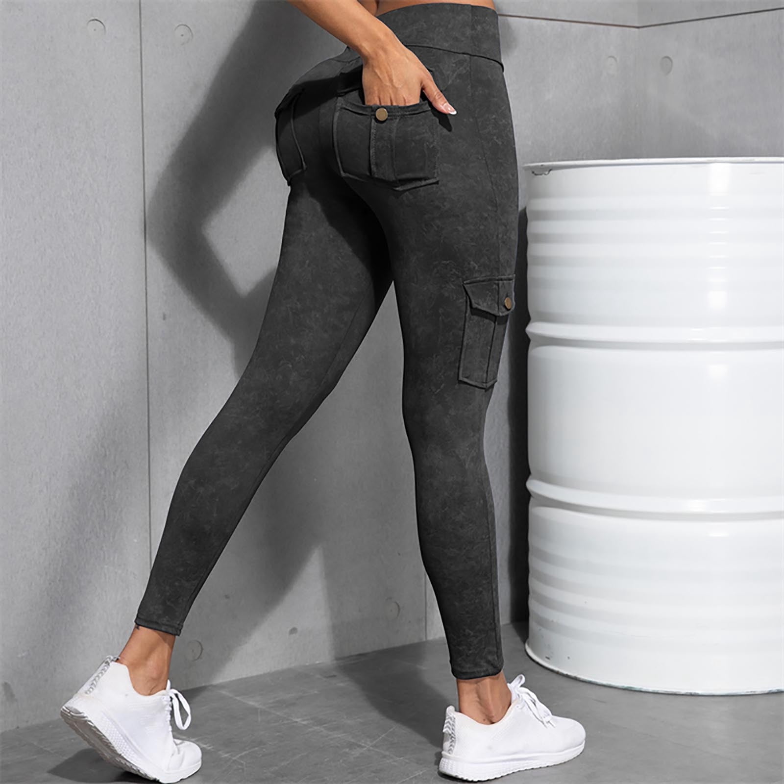 ZZwxWA Womens Fashion Cargo Yoga Pants 2025 Trendy High Waist Belly ...