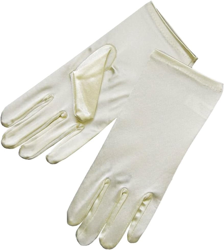 ZaZa Bridal Shiny Stretch Satin Dress Gloves Wrist Length 2BL - Walmart.com