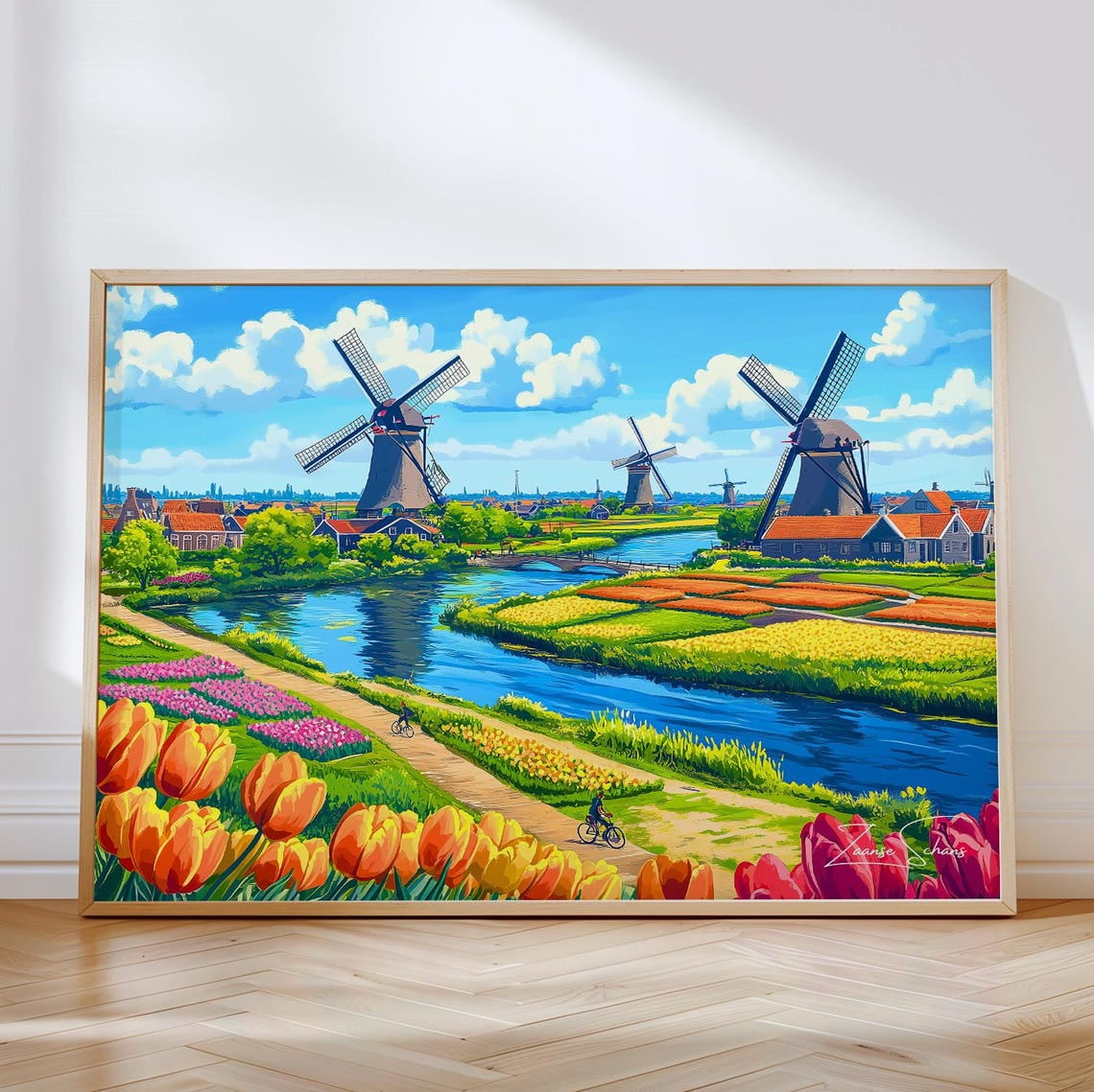 Zaanse Schans Horizontal Travel Print - Netherlands Wall Art Framed ...