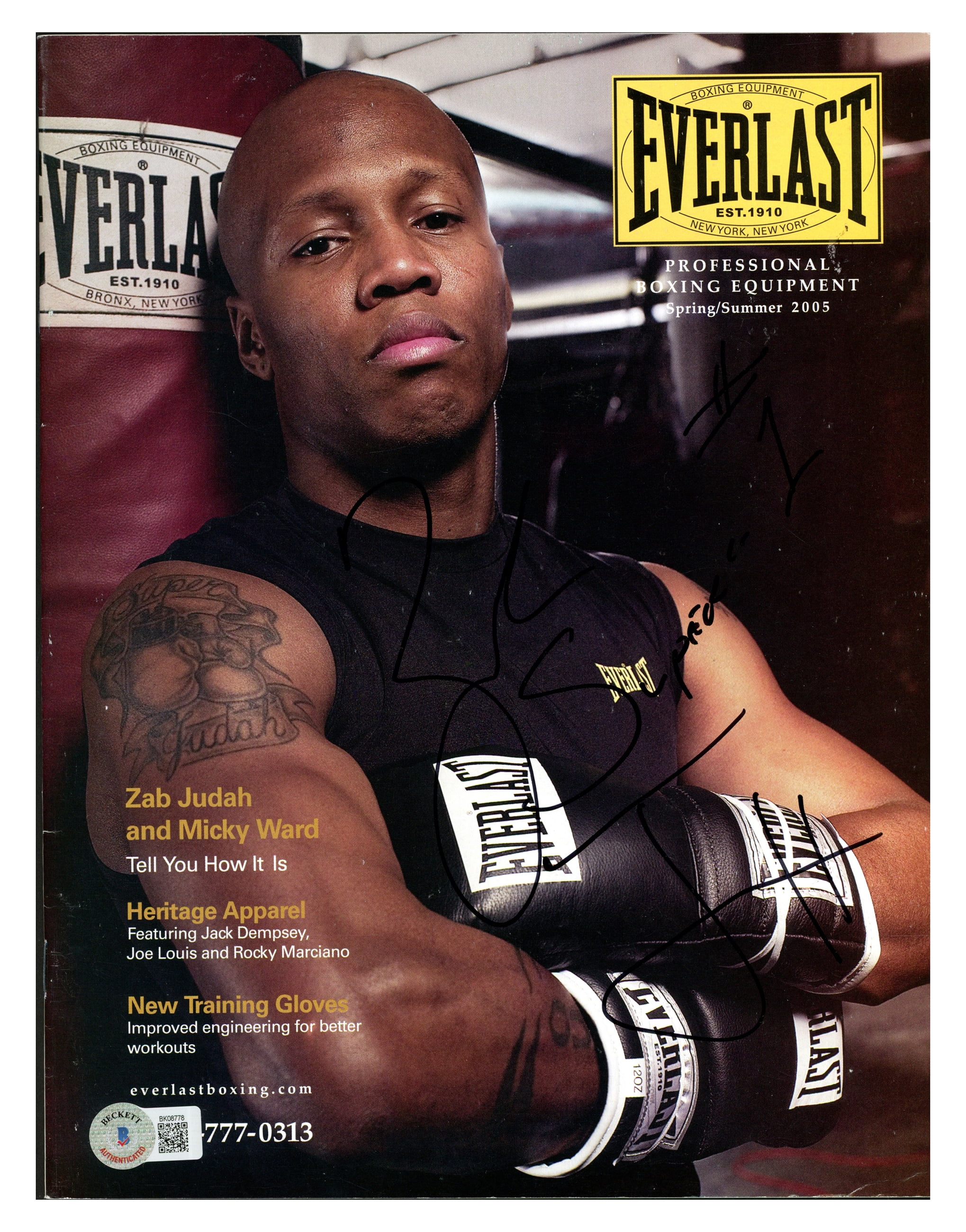 Zab Judah Autographed Everlast Magazine Beckett BAS QR #BK08778 ...