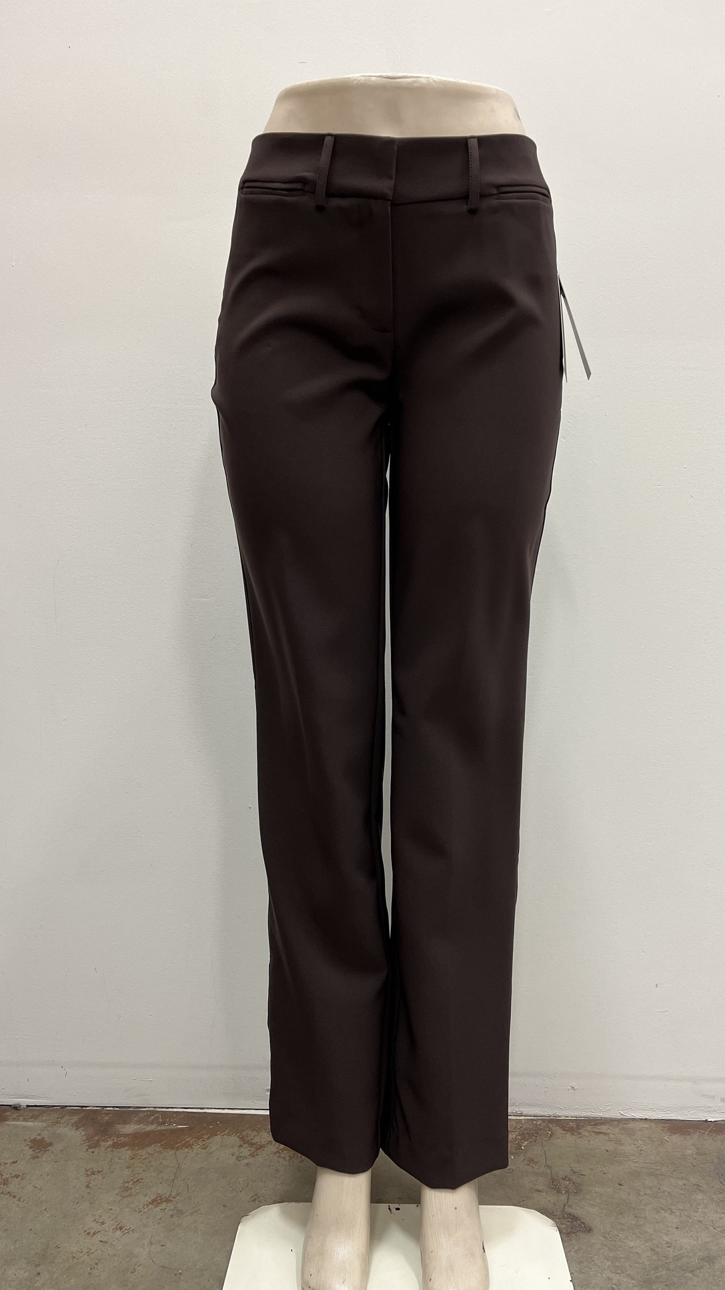 Zac & Rachel solid full length front zipper front and back pockets belt ...