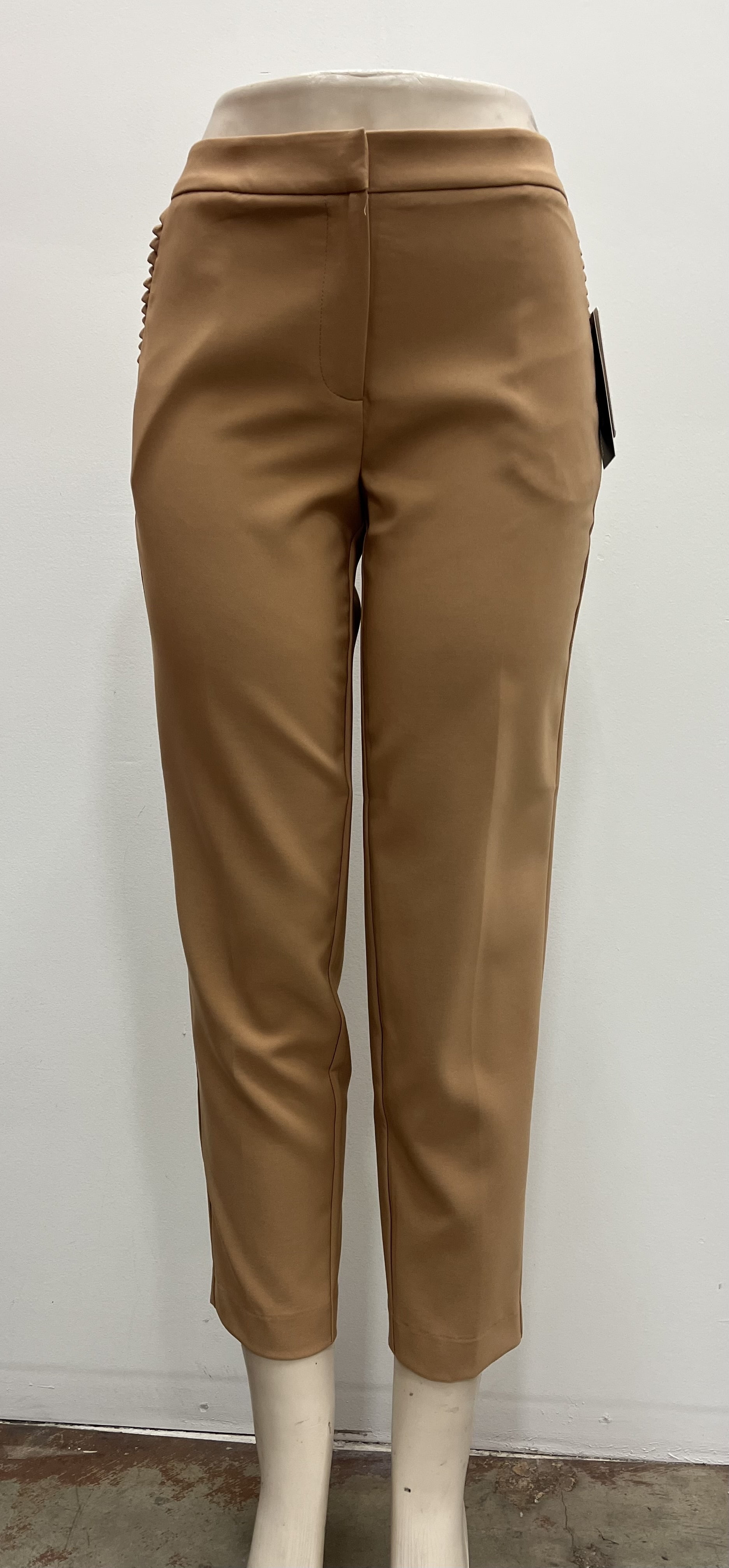 Zac & Rachel solid slim ankle front zipper front and back pockets ankle ...