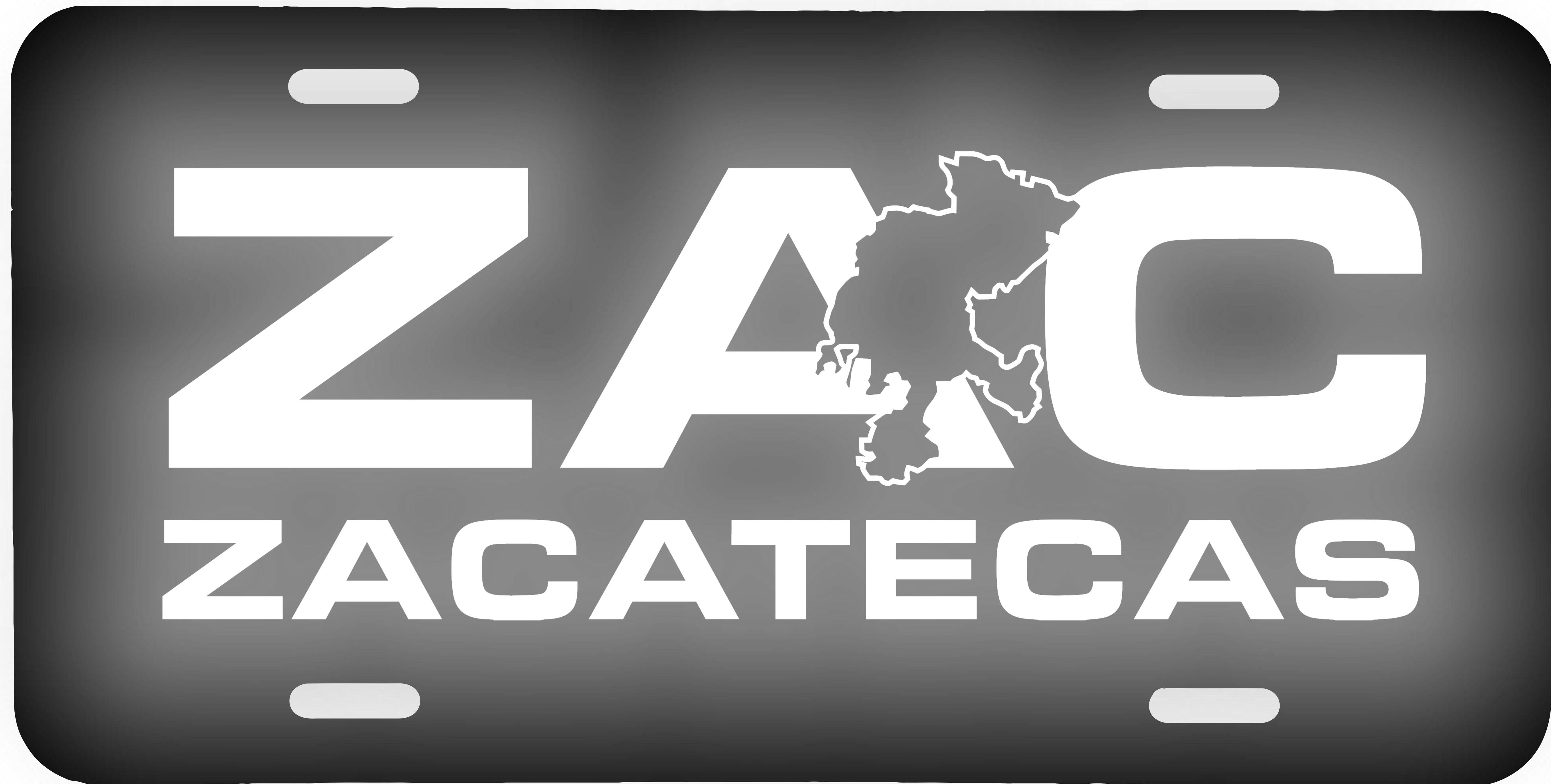 Zacatecas Mexico Aluminum Vanity License Plate, 6'' x 12'' – Reflective ...
