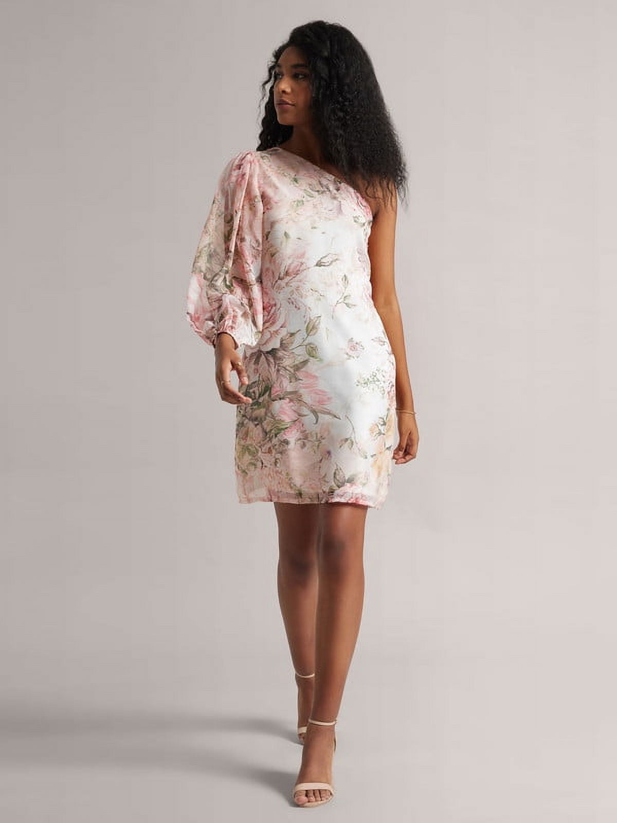 Zaccai Women's Beige Organza Floral Sheath Dress - Walmart.com