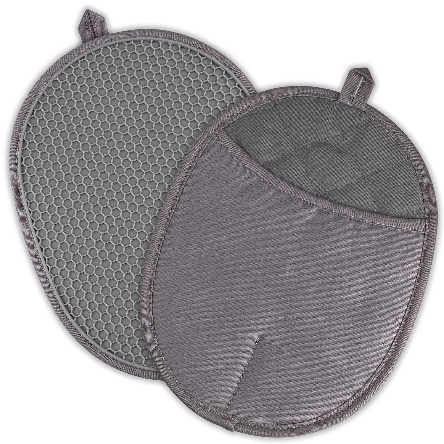 Zacenei 2PCS Silicone Pot Holders,Heat Resistant Oven Mitts Hot Pads w ...