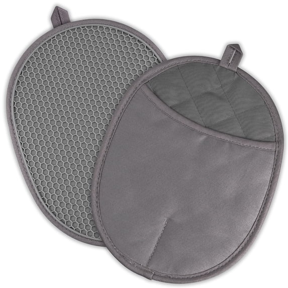 Zacenei 2PCS Silicone Pot Holders,Heat Resistant Oven Mitts Hot Pads w ...