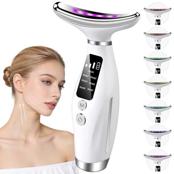 ODDPC LED Face Massager, 7 Color Light Therapy for Anti-Aging, Acne ...
