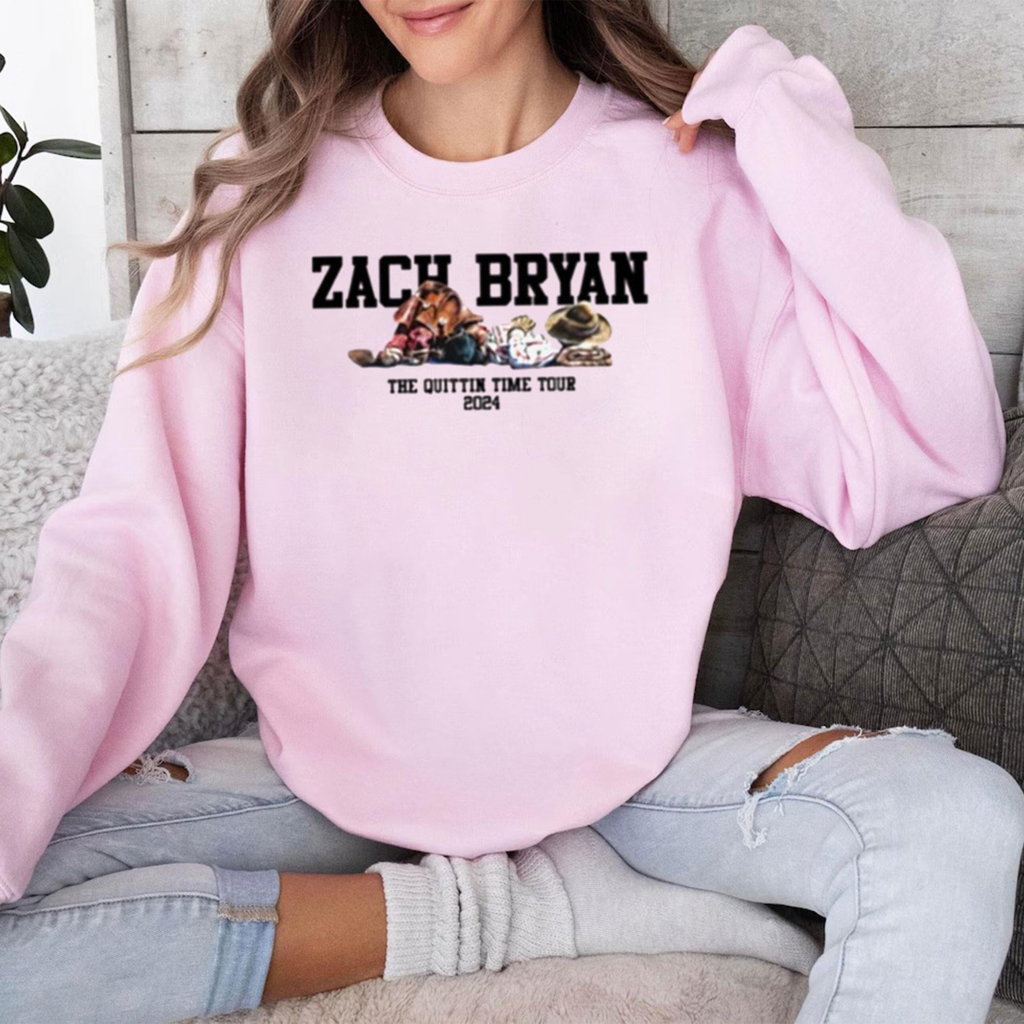 Zach Bryan America Tour 2024 Cowboy Western Music Sweat Shirt - Walmart.com