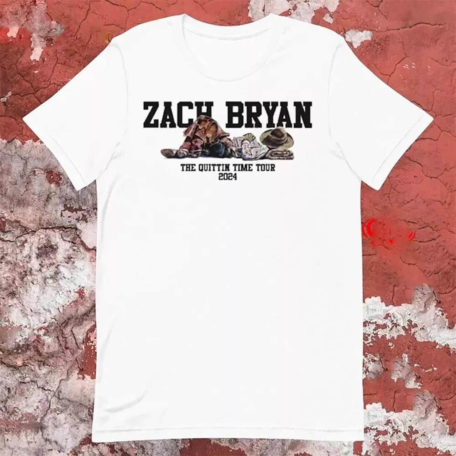 Zach Bryan Cowboy The Quittin Time Tour 2024 T-Shirt Tshirt, S - Walmart.com
