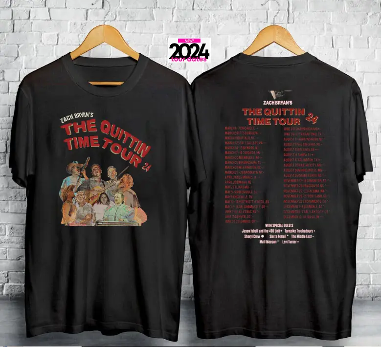 Zach Bryan The Quittin Time Tour 2024 Best Music T-shirt Unisex S-3xl - Walmart.com