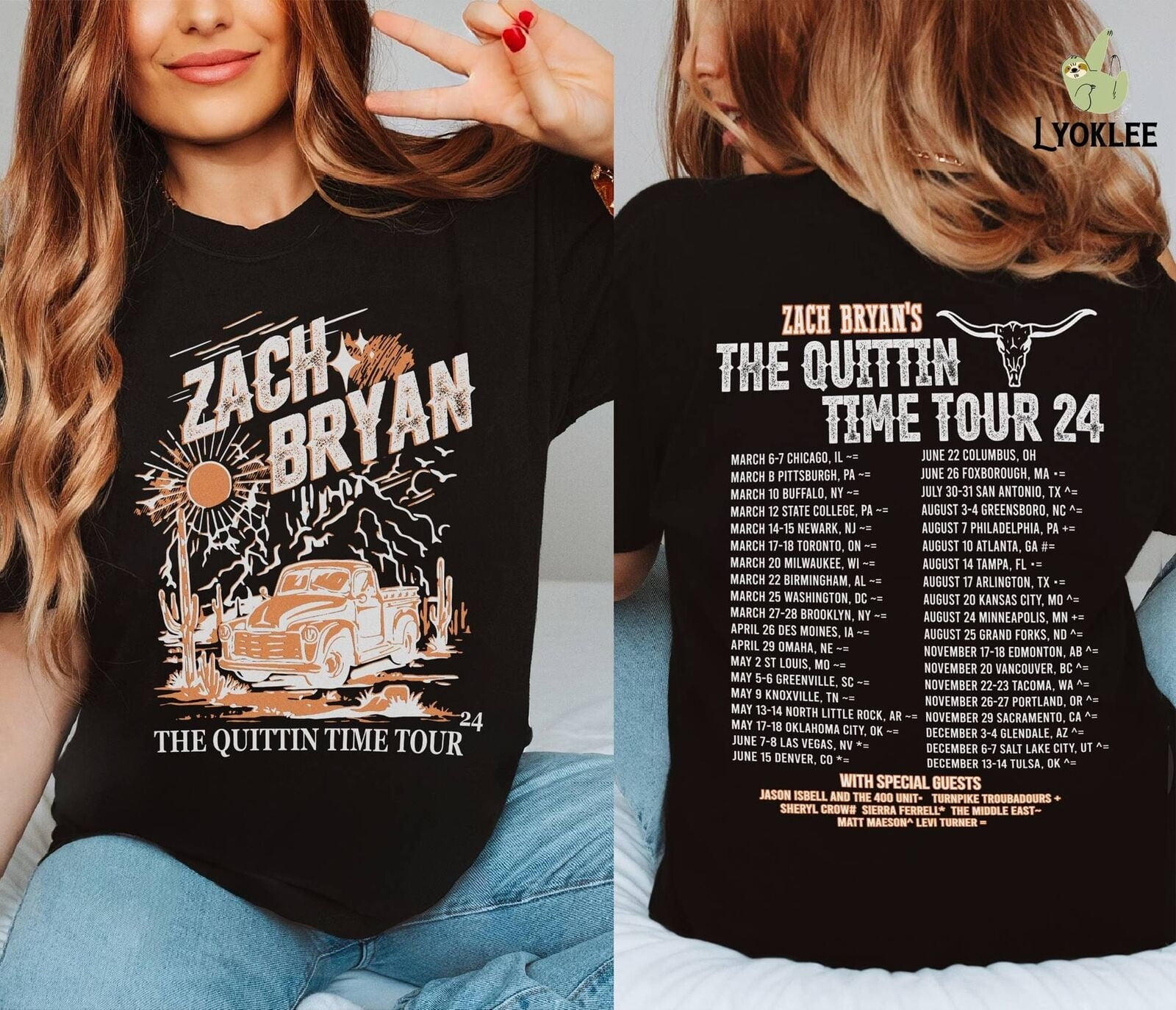 Zach Bryan The Quittin Time Tour 2024 Shirt, Zach Bryan Tour T-shirt - Walmart.com