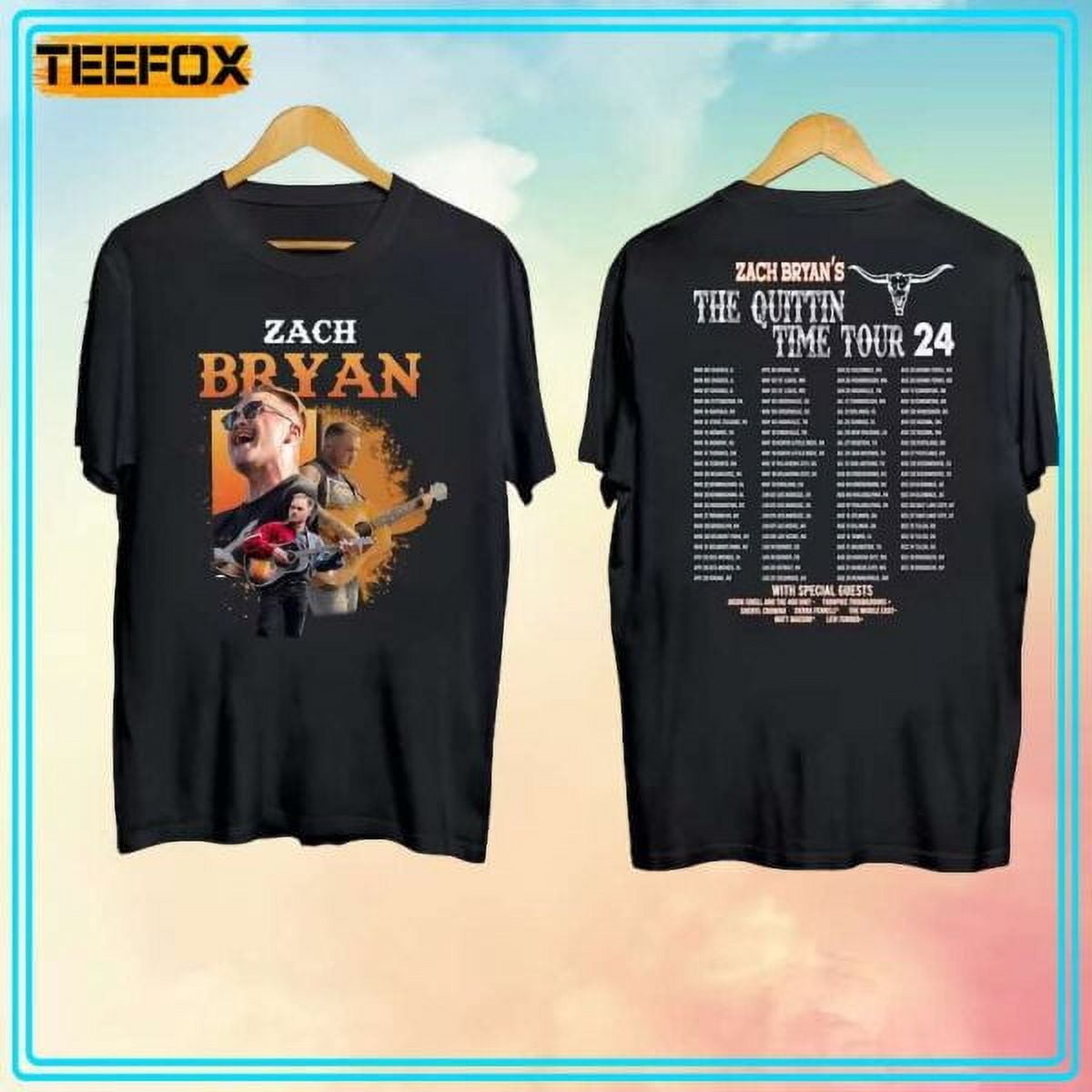 Zach Bryan The Quittin Time Tour 2024 Short-Sleeve T-Shirt - Walmart.com