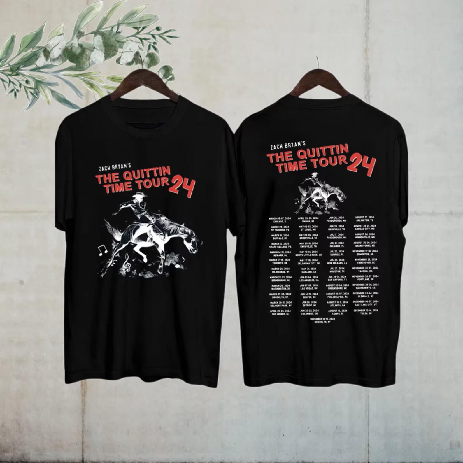 Zach Bryan The Quittin Time Tour 2024 T-Shirt - Walmart.com