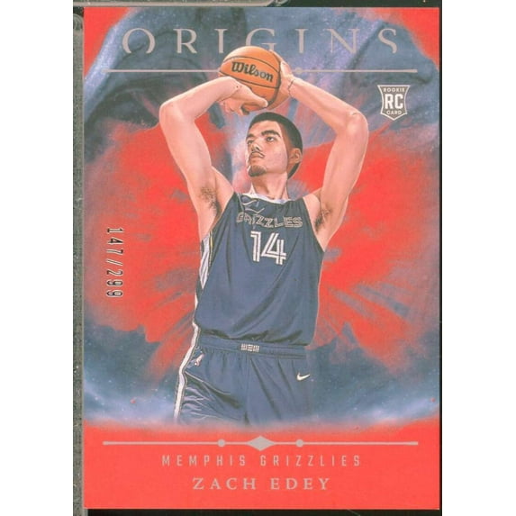 Zach Edey Rookie Card 2024-25 Panini Origins Red /299 #100 - Walmart.com
