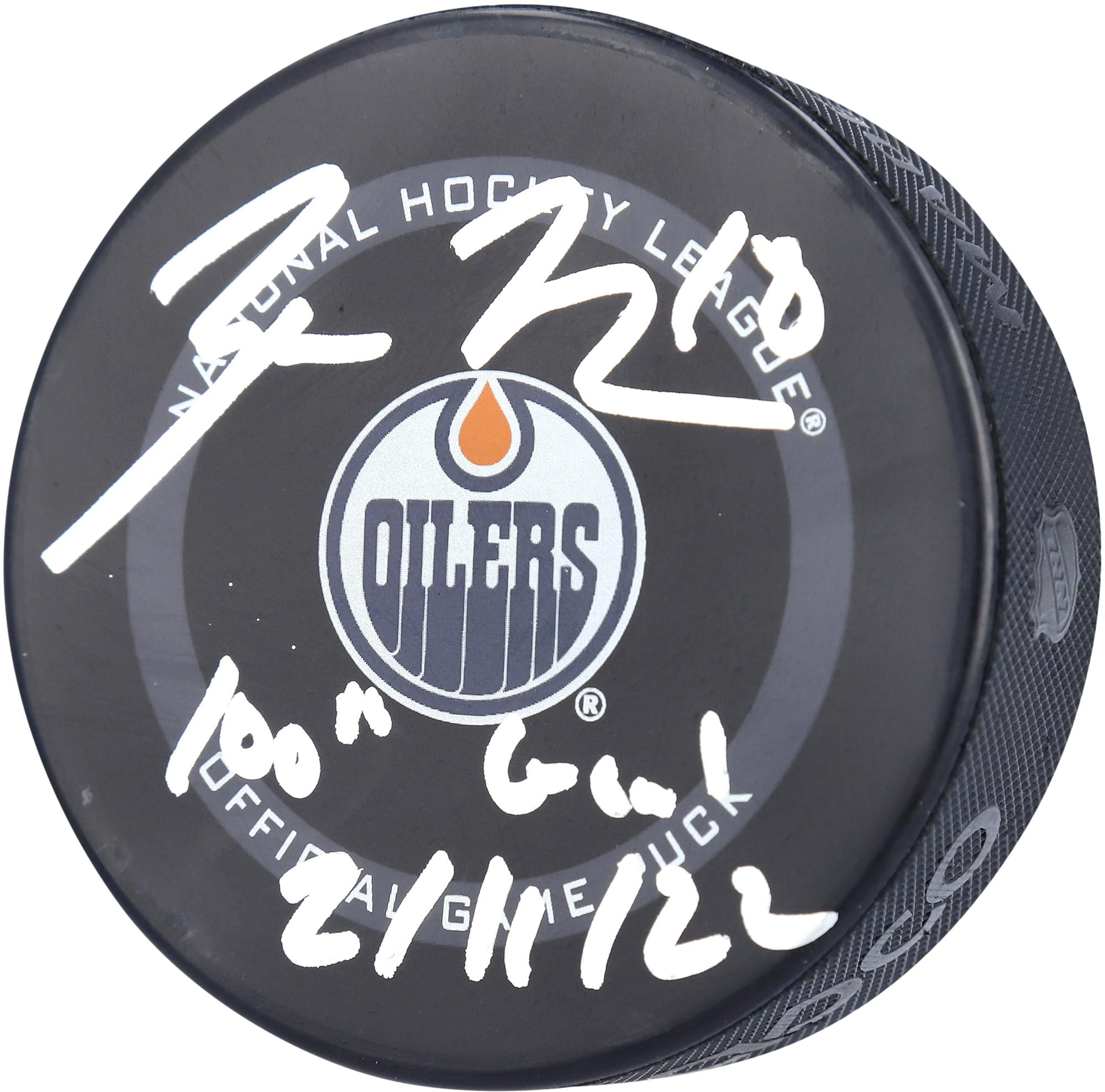 Zach Hyman Edmonton Oilers Autographed 2021 Model Official Game Puck ...
