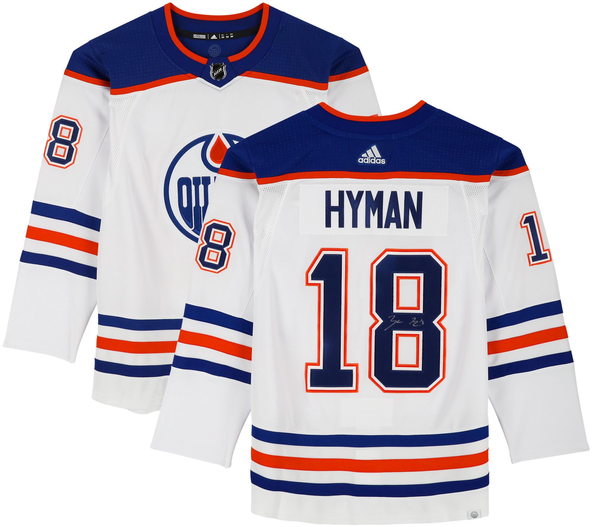 Zach Hyman Edmonton Oilers Autographed Royal White Authentic Jersey ...