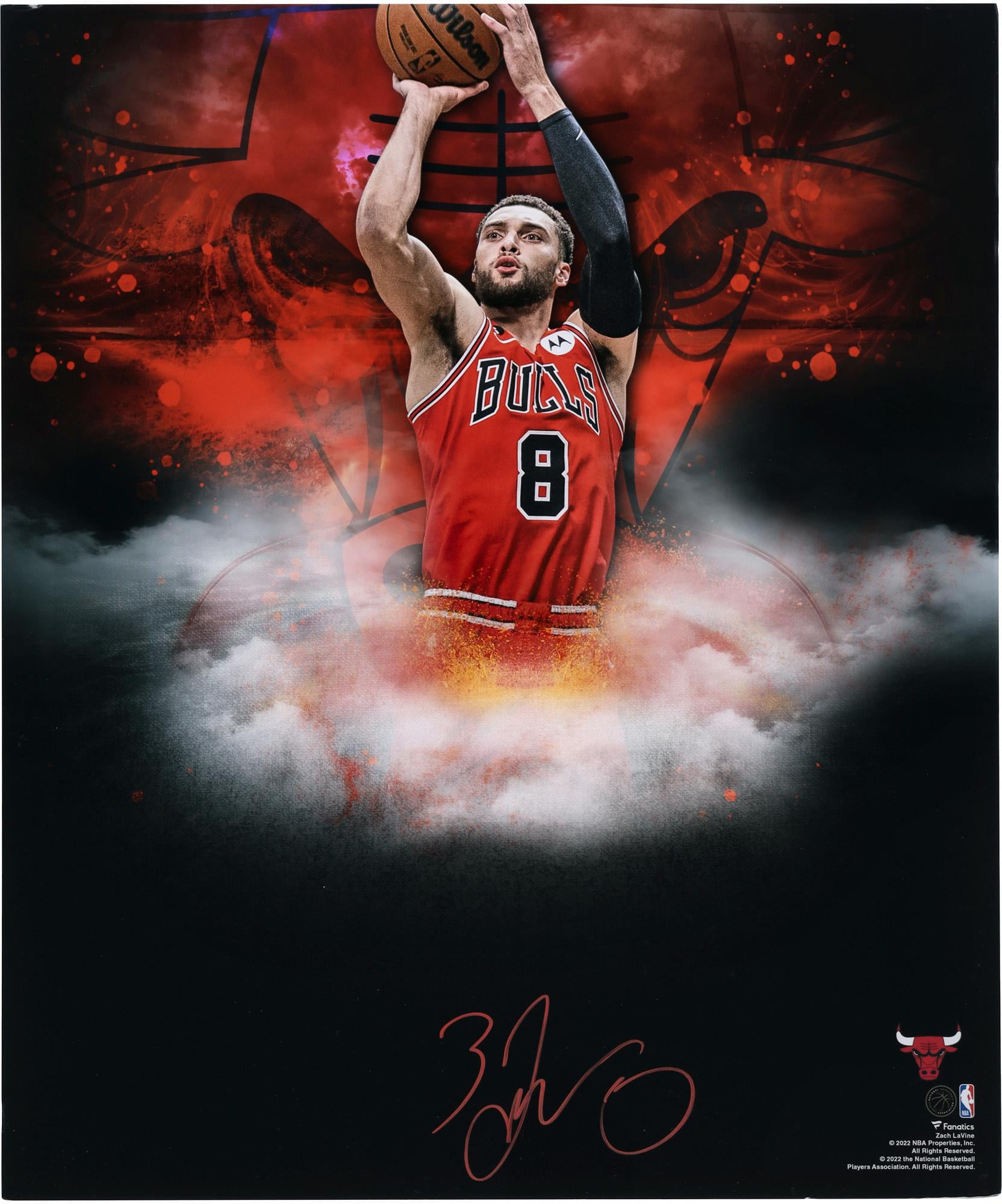 Zach LaVine Chicago Bulls Autographed 20" x 24" In Focus Photograph ...