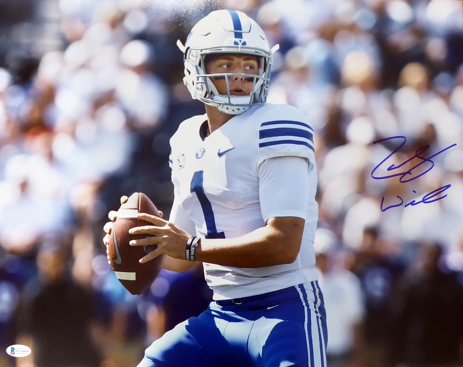 Zach Wilson Autographed 16x20 Photo BYU Cougars Beckett BAS 191142 ...