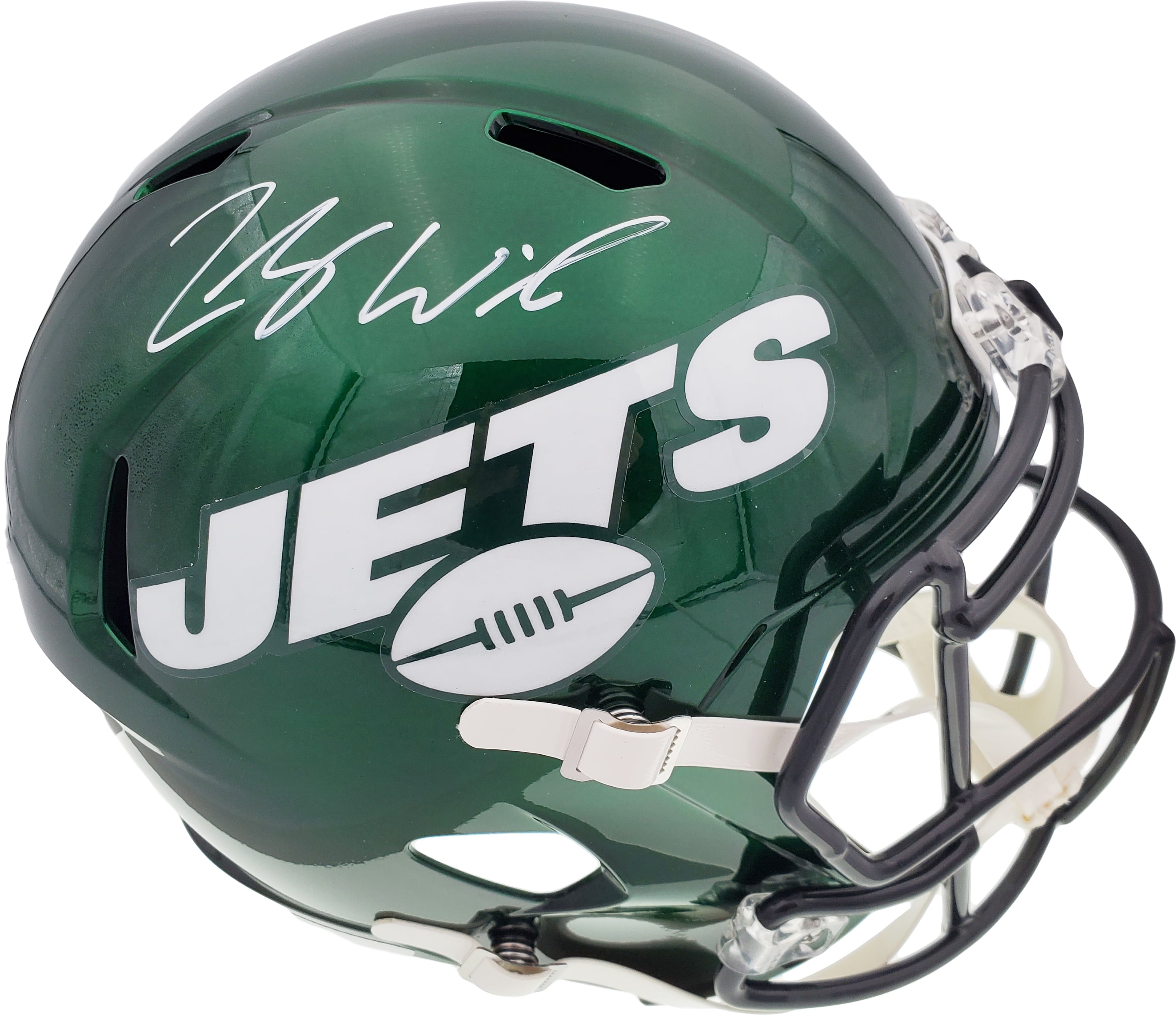 Zach Wilson Autographed New York Jets Green Full Size Replica Speed ...