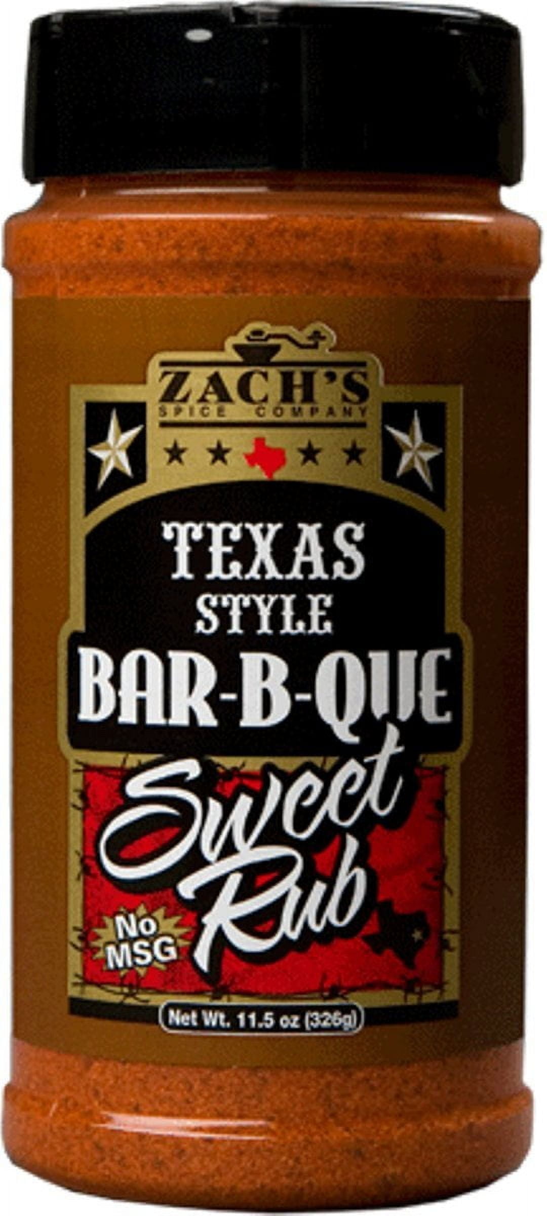 Zach's Rub 11.5oz Bottle AKF18 (Pack of 3) (Texas Style Bar-B-Que Sweet ...