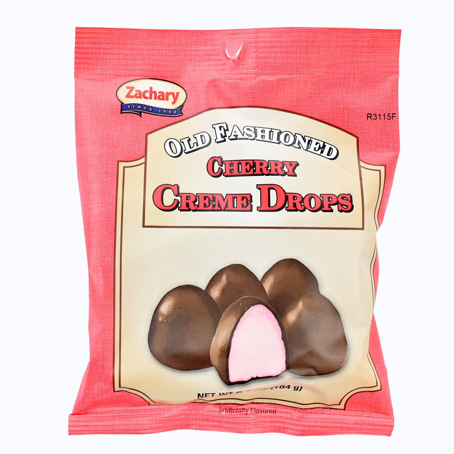 Zachary Old Fashioned Cherry Creme Drops, Sweet & Creamy, 6oz Bag ...