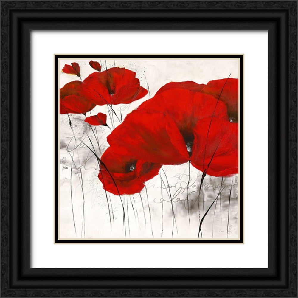 Zacher-Finet, Isabelle 26x26 Black Ornate Wood Framed with Double ...