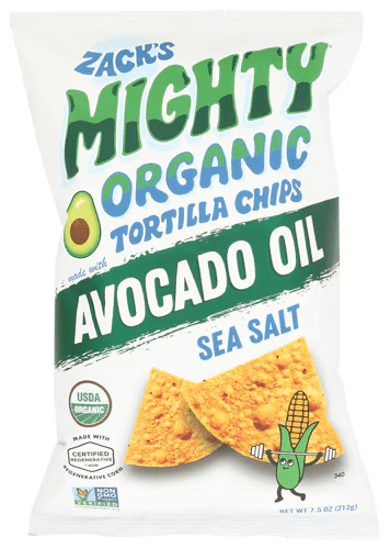 Zack's Mighty Organic Regenerative Tortilla Chips Made with Avocado Oil ...