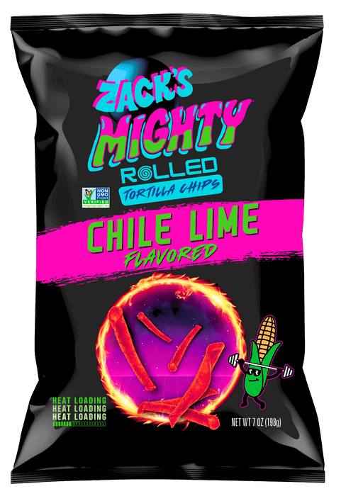 Zack's Mighty Tortilla Chips Rolled Non GMO Chile Lime - 7 oz Pack of 2 ...