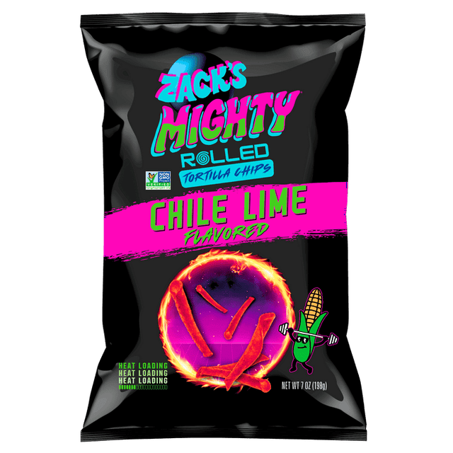 Zack's Mighty Tortilla Chips Rolled Non GMO Chile Lime - 7 oz Pack of 2 - Walmart.com