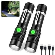 Zacro Rechargeable LED Flashlight, 90000 High Lumens Powerful Super ...