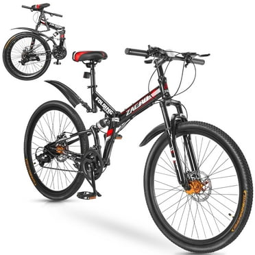 Ktaxon Adult Carbon-Folding 21 Speed Shimano Mountain Bike, 26" Steel ...