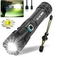 Zacro Rechargeable LED Flashlight, 90000 High Lumens Powerful Super ...
