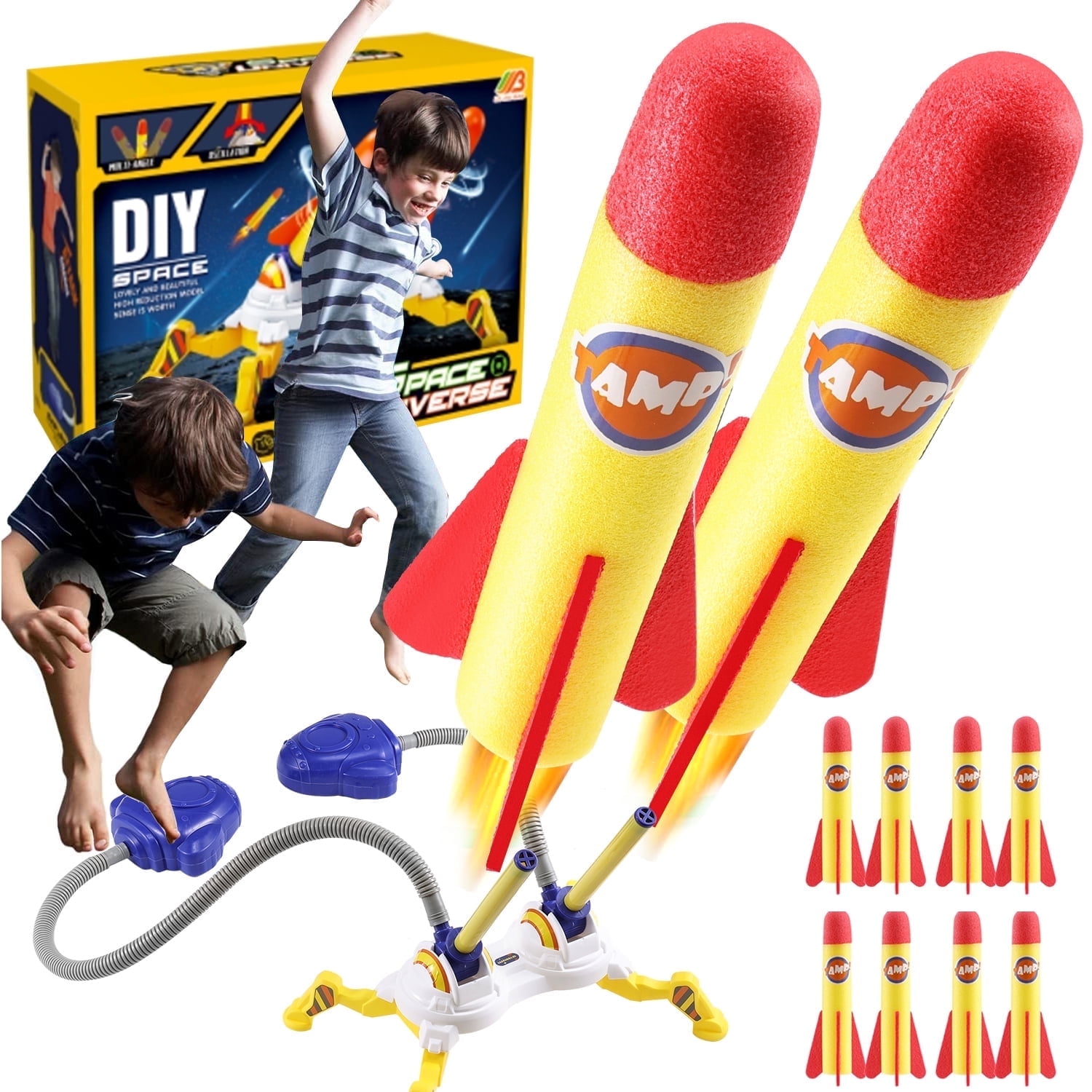 Zacro Rocket Launcher for Kids, Dual Rocket Toy, Shoots Up to 100 Feet ...