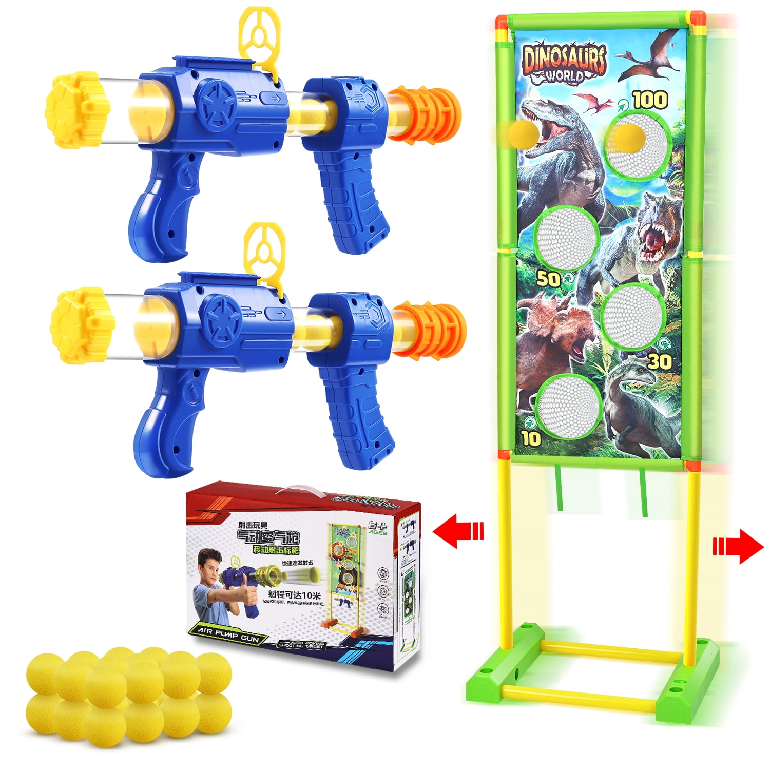 Zacro Shooting Game Toys for Kids, Dinosaur Moving Shooting Target Air ...