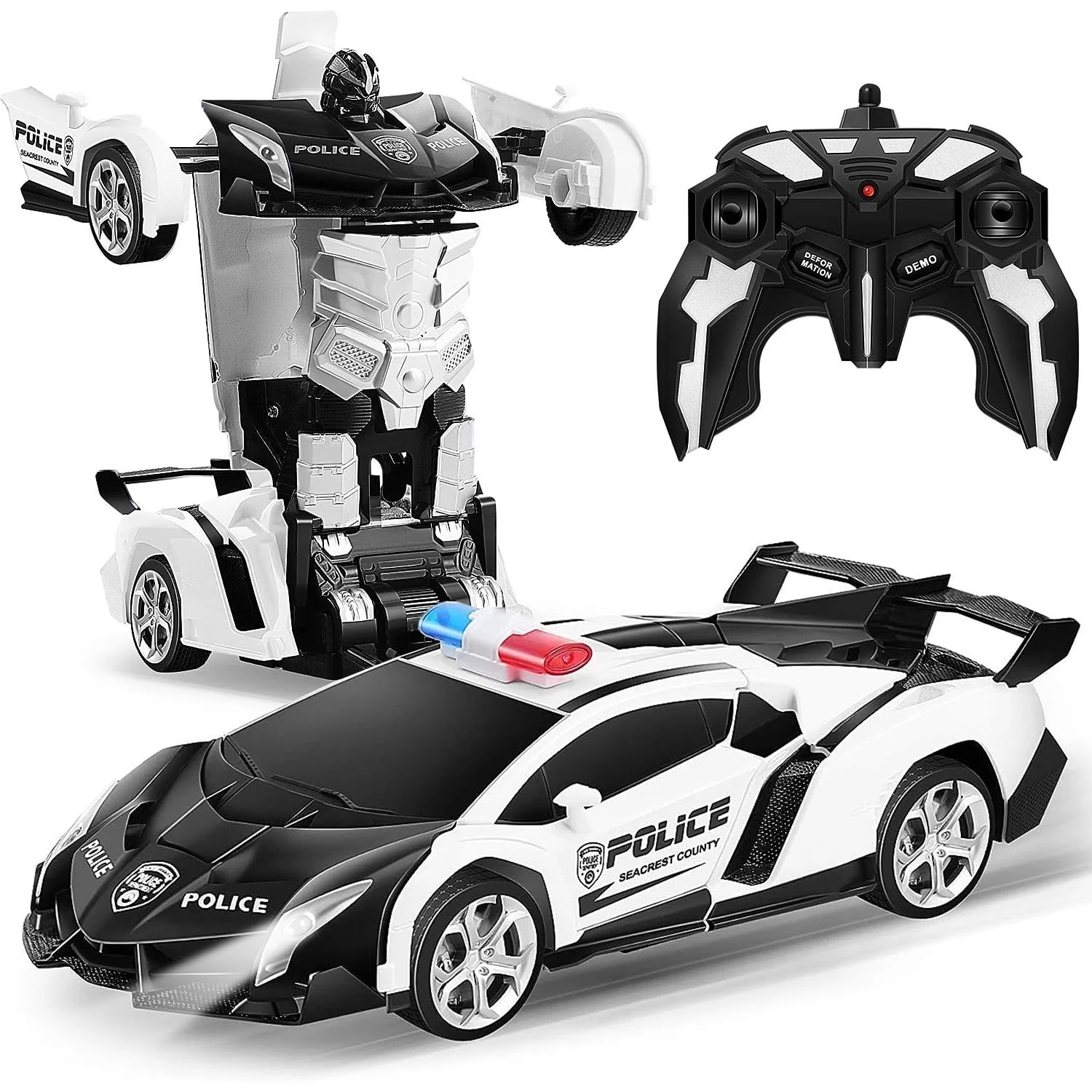 Zacro Transform RC Car Robot 1:18 Scale Remote Control Car, One-Button ...