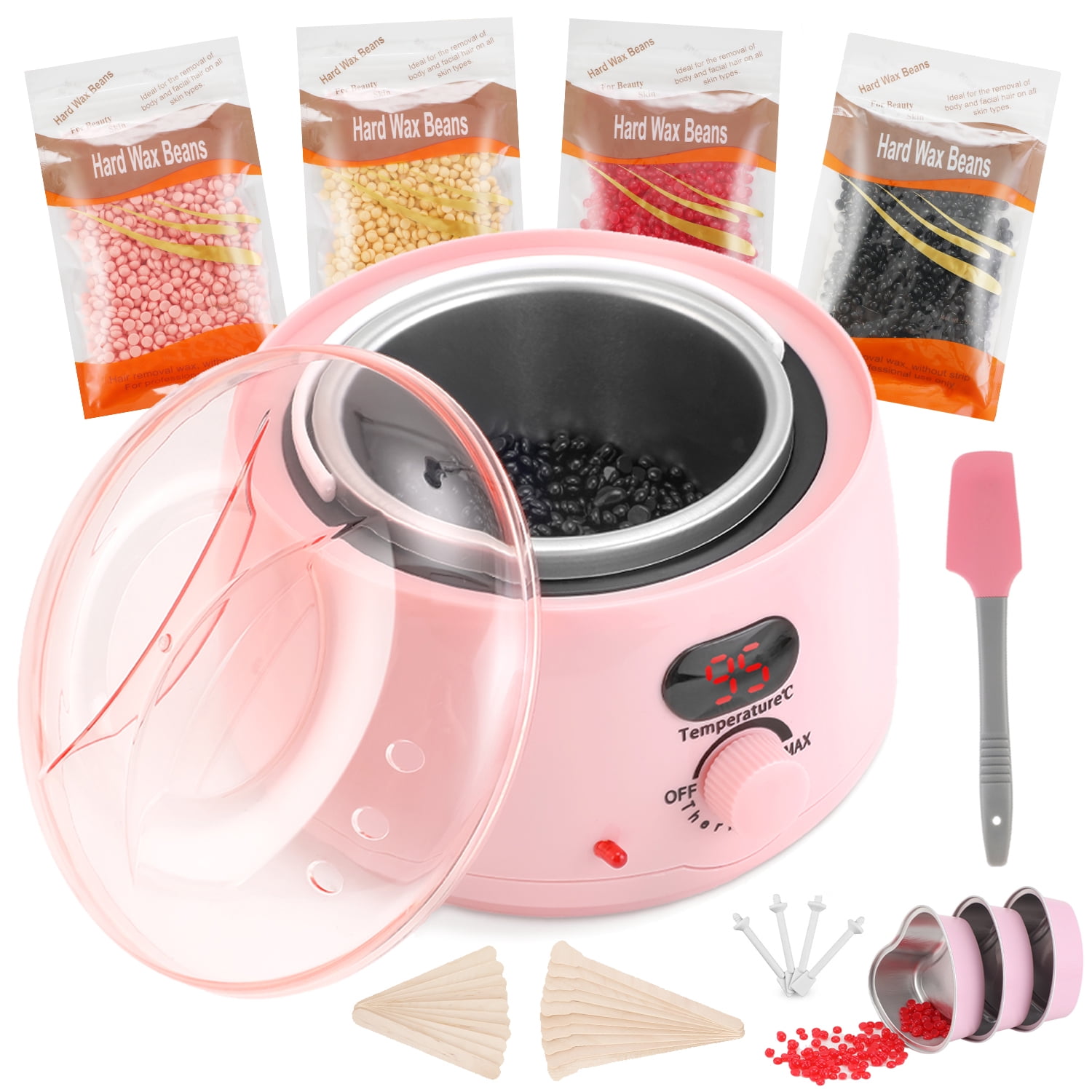 Zacro Waxing Kit for Women, Wax Warmer Machine at Home Waxing Kit for ...