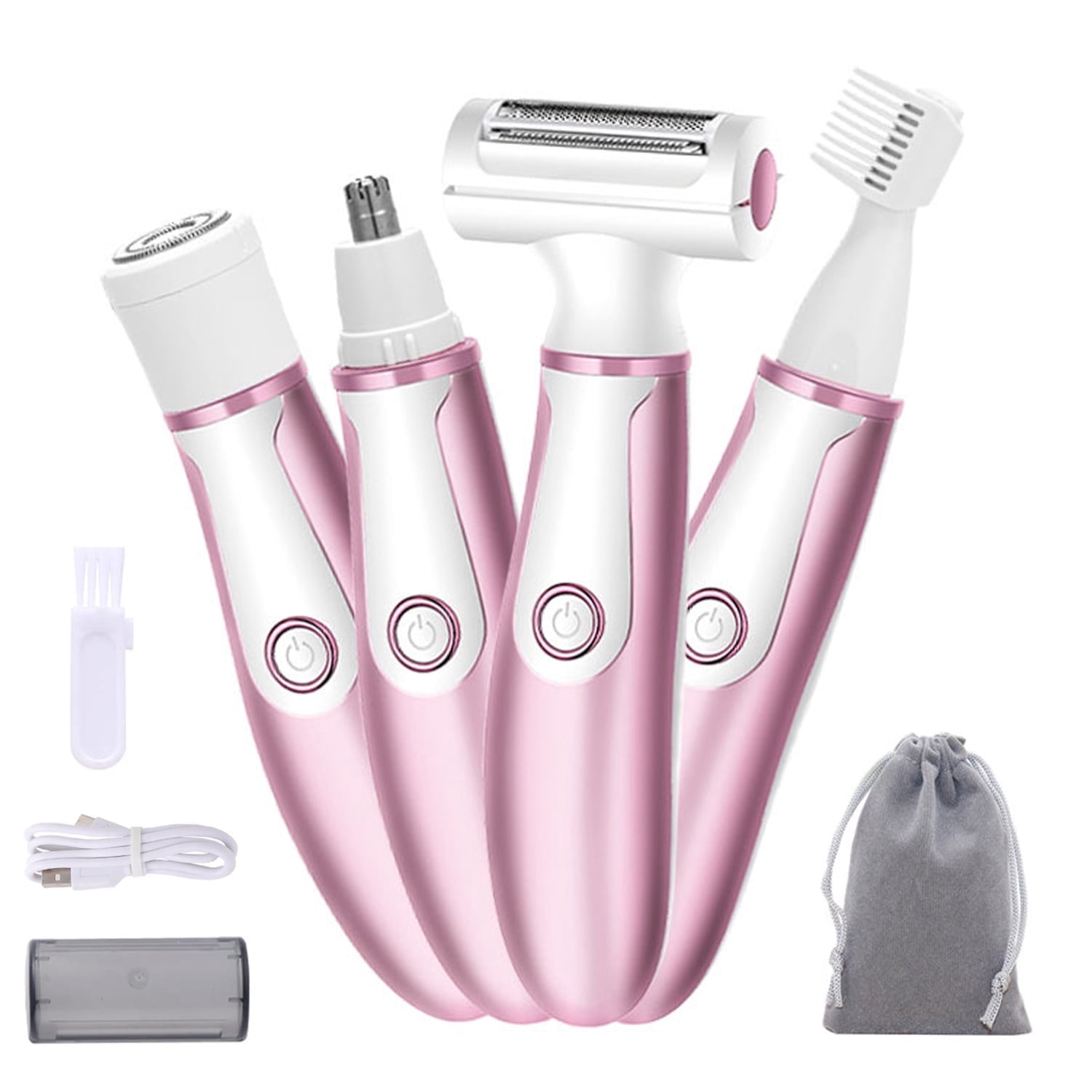 Zacro 4 in 1 Women's Electric Shaver, USB Rechargeable, Cordless, for ...