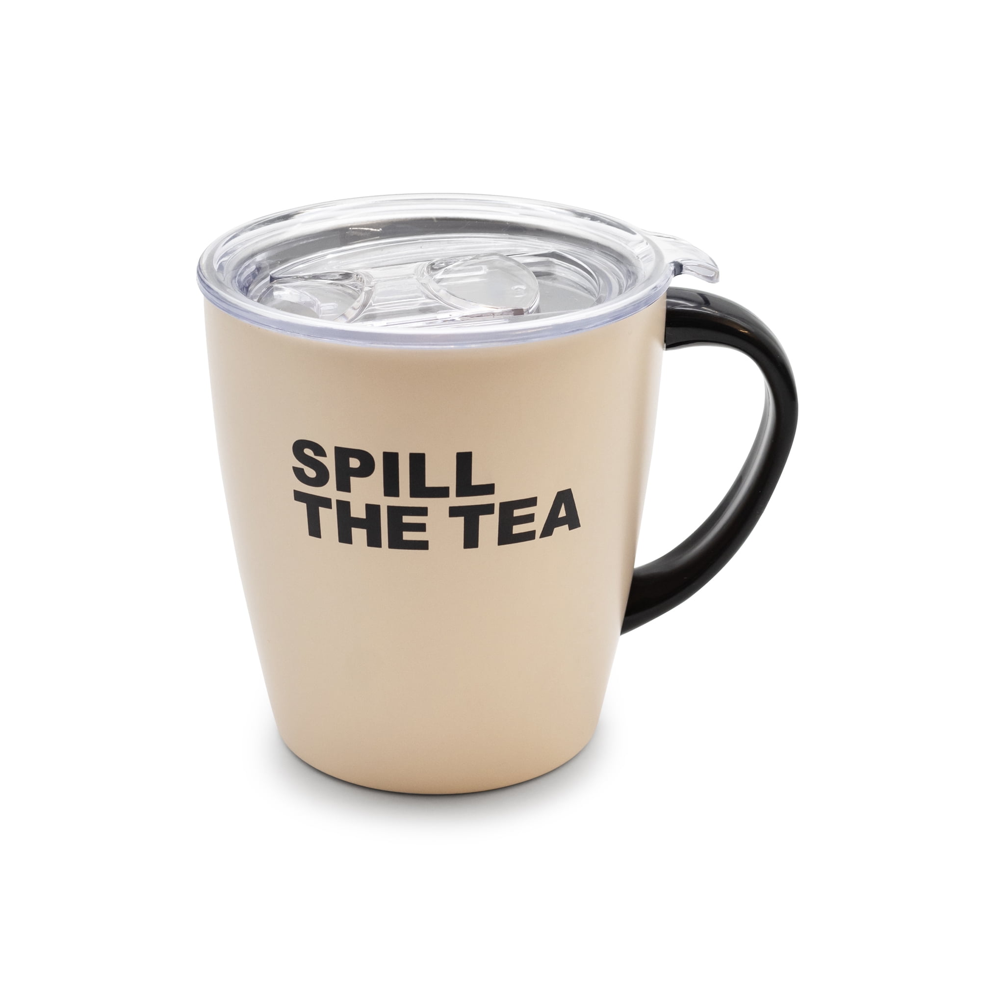 Zaddy Earth Spill the Tea Beige 15 oz Stainless Steel Mug - Walmart.com