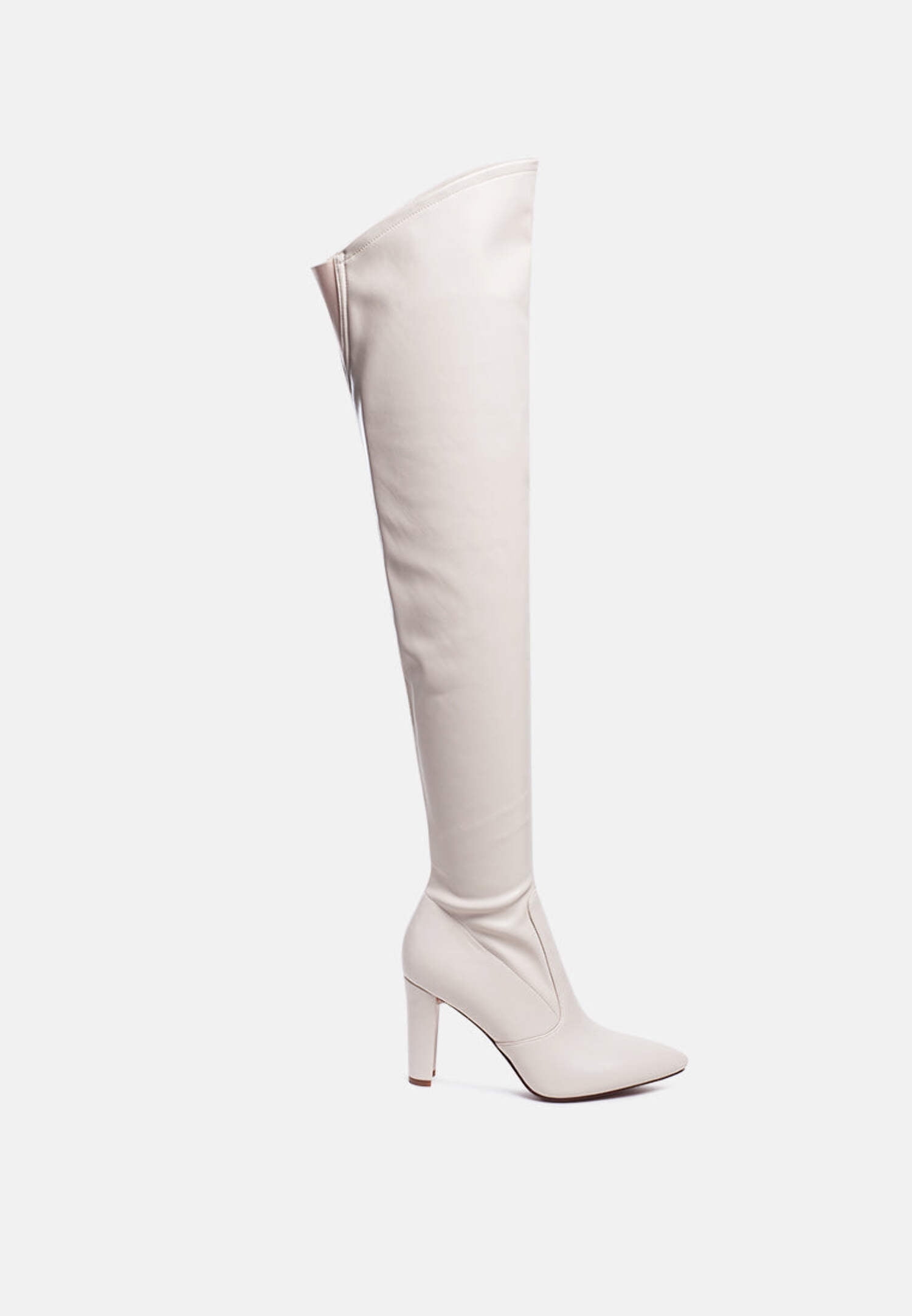 Zade Thigh High Long Boots In Stretch Patent Pu - Walmart.com