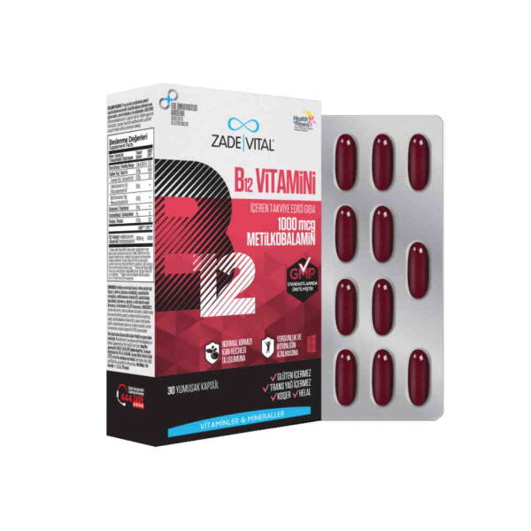 Zade Vital Vitamin B12 30 Capsules - Walmart Business Supplies
