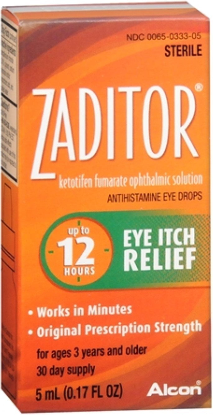 One A Day Zaditor Antihistamine Eye Drops, Itchy Eye Relief, 12hr ...