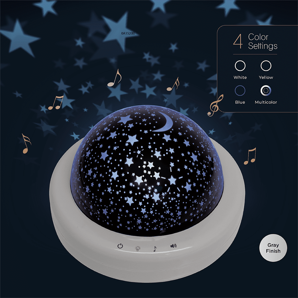 Zadro LED Star Night Light for Kids Room Starlight Projector w/ Sounds ...