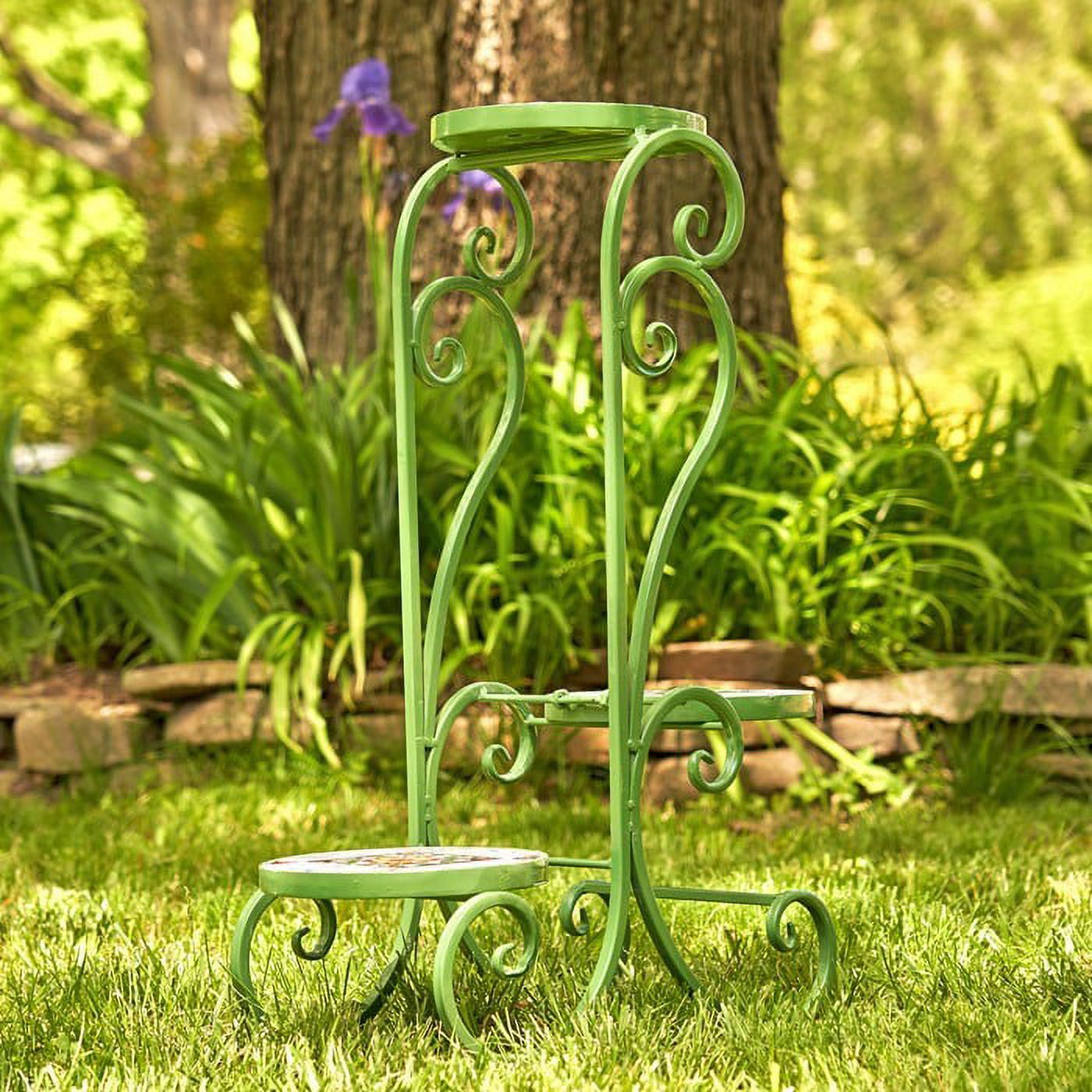 Zaer Sydney Mosaic Plant Stand - Walmart.com