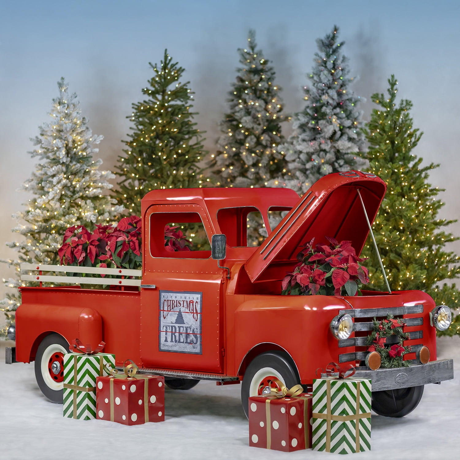 Zaer ZR190434 Iron Large Houston Truck, Red - Walmart.com