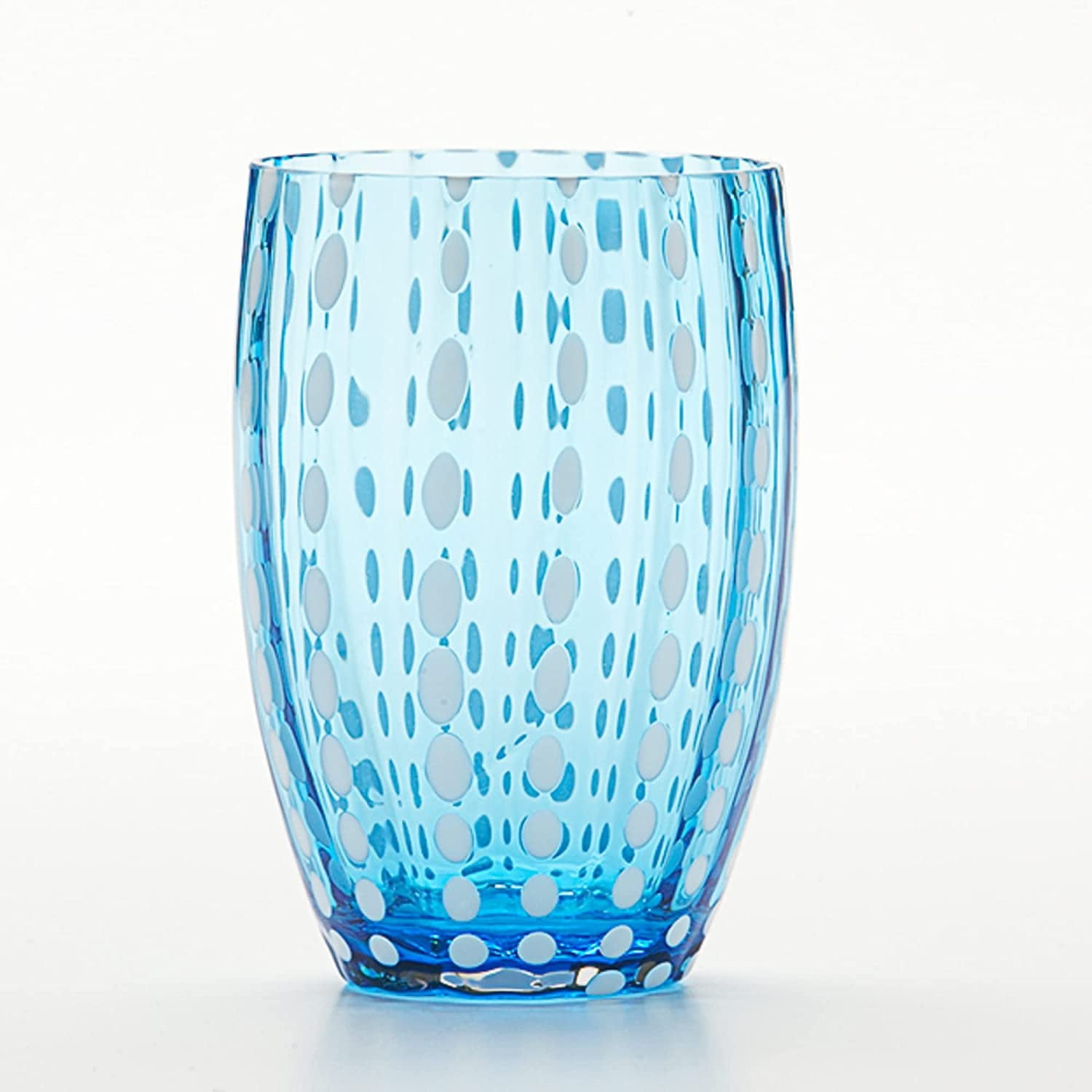 Zafferano Perle Glass Tumblers Set 2 Pieces Aquamarine - Walmart.com