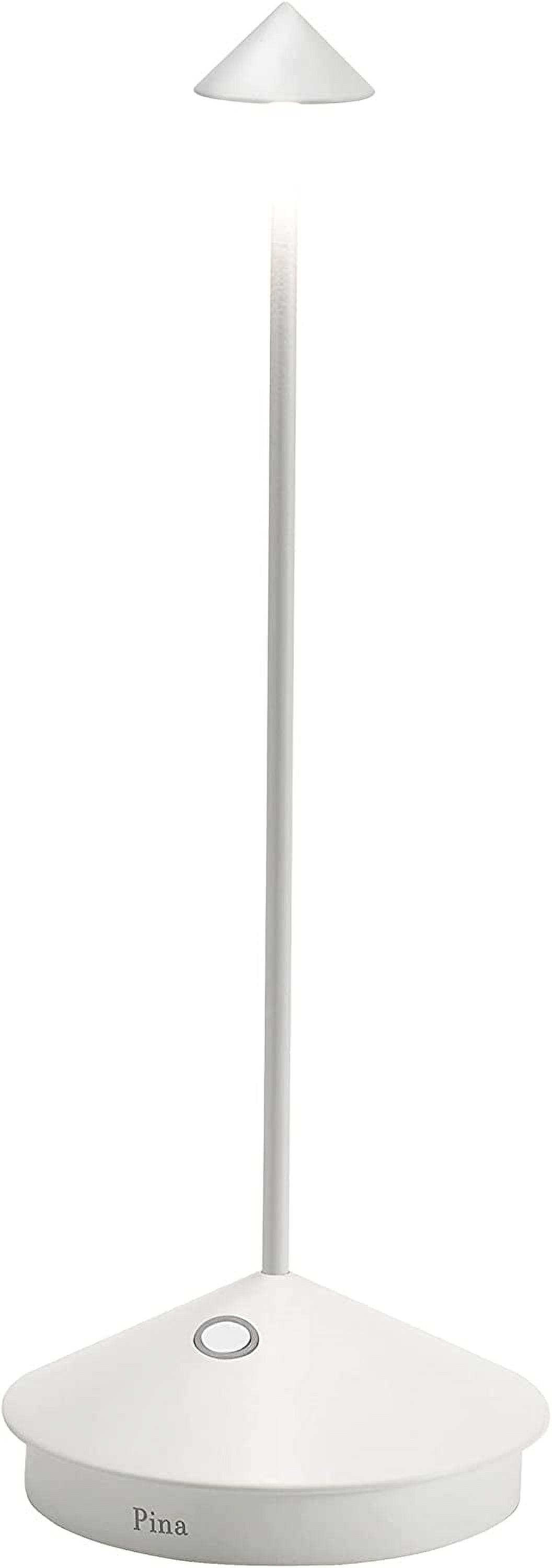 Zafferano Pina Pro LED Table Lamp (Color: White) in Aluminum, Indoor ...