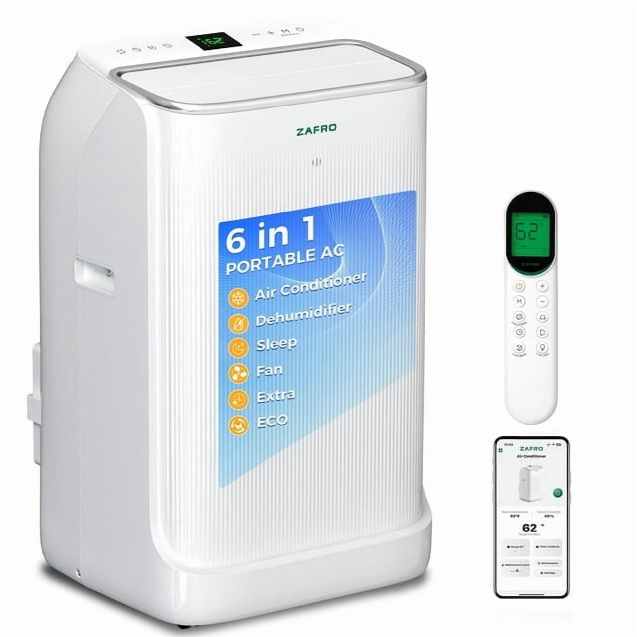 Zafro 16,000 BTU (12,000 BTU SACC) portable air conditioner with Remove ...