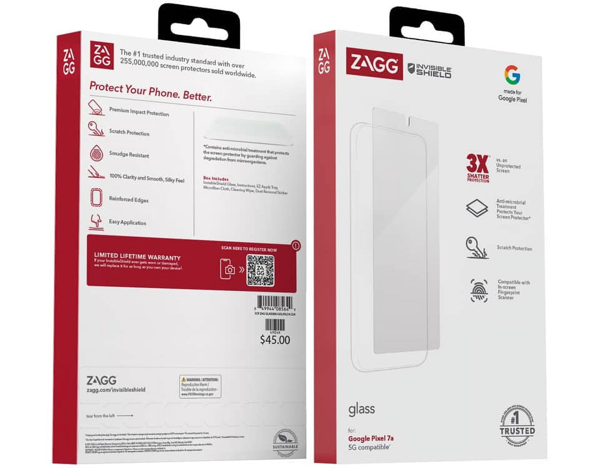 Zagg Invisible Shield Glass Biometric Screen Protector - Google Pixel ...