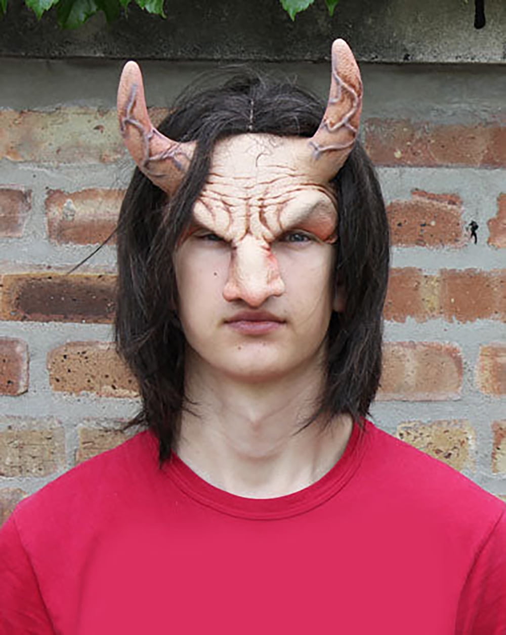 Zagone Studios Devil Flesh, Natural Colored Horn Half Latex Face Mask ...