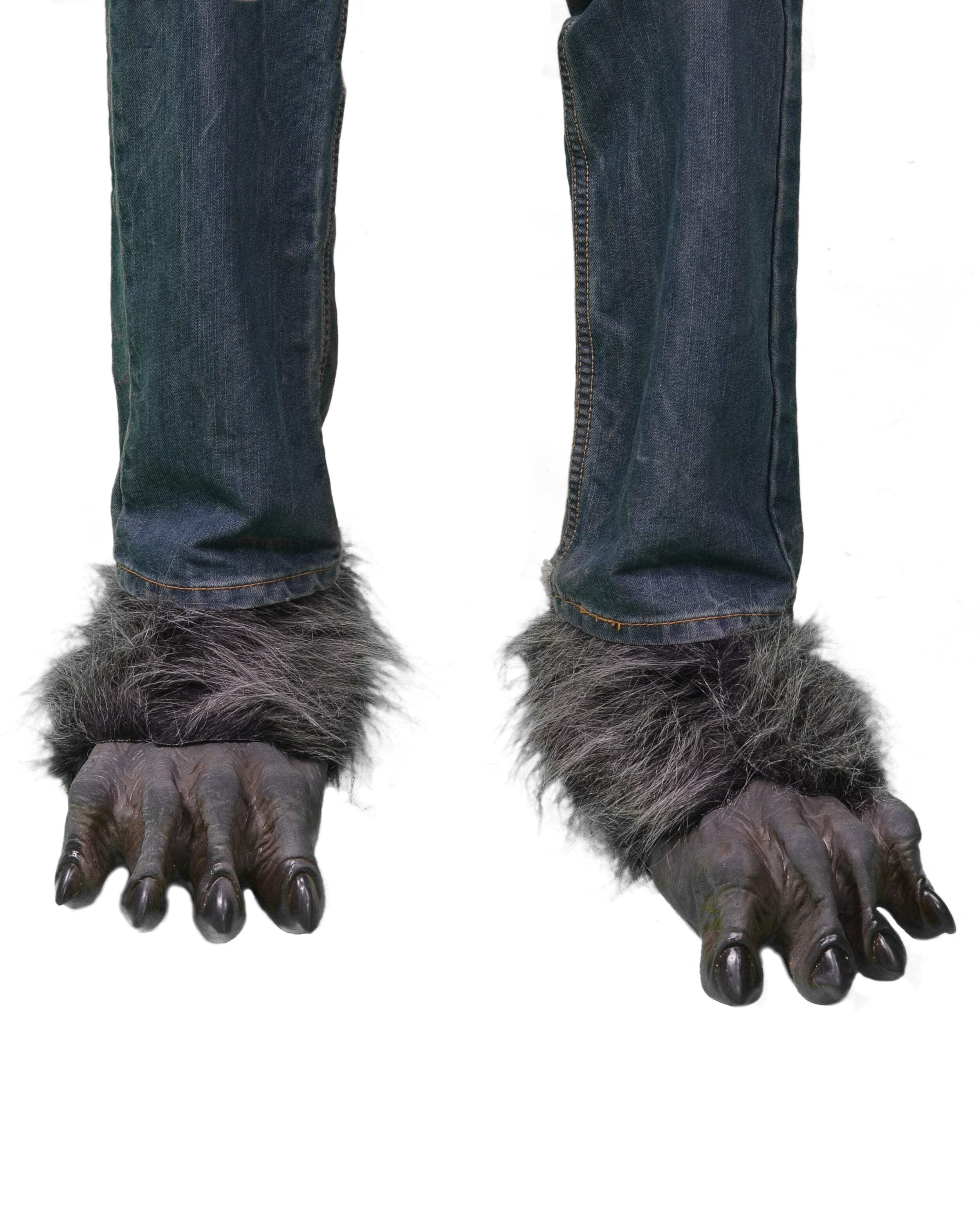 Zagone Studios Killer Wolf Feet, Latex and Faux Fur Werewolf Grey Paws ...